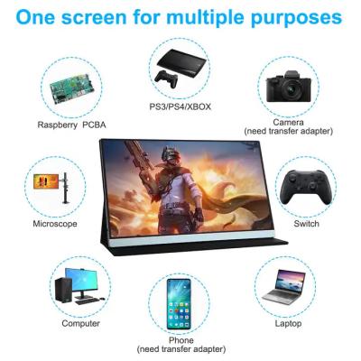 China Mini HDMI Usb Tipo C Laptop External Screen Monitor portátil de 15,6 polegadas à venda