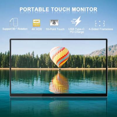 Cina Patentato Slim Bezel Laptop schermo esterno 15,6 pollici 4k Macbook monitor portatile in vendita