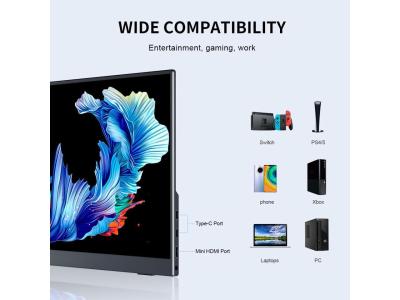 Cina 2560x1600 2.5K 13,3 pollici Monitor portatile Display di gioco schermo esterno 60Hz Per PS3 in vendita