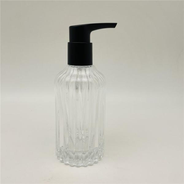 Quality Home Decoration Glass Bathroom Accessories Set With Vertical Stripe for sale
