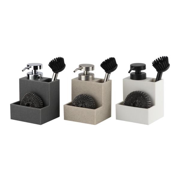 Quality 3N1 Brush Sponge Accessories Square Utensil Caddy For Countertop  Big Pump Head for sale