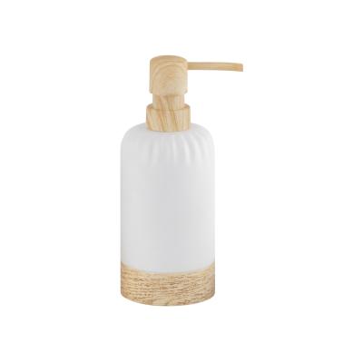 China Fauxwood Polyresin BathCountertop Set With Sand Stone White Round Shape for sale