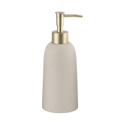 Cina Accessori da bagno in crema in ceramica Set 6pcs Dispenser doccia con parti d'oro in vendita