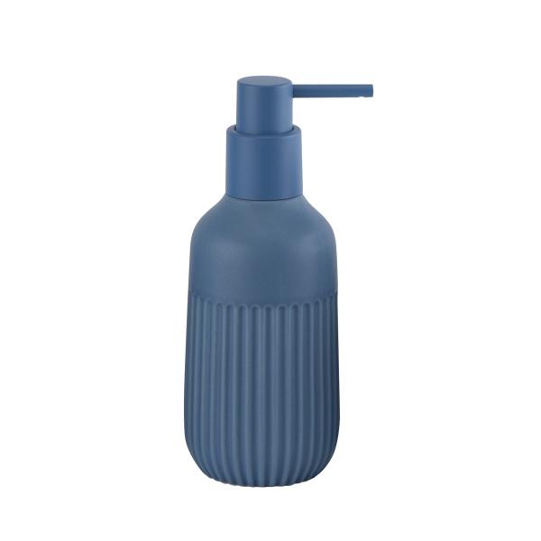 Quality Blue Ceramic Bathroom accessories set round shape vertical stripe bathroom for sale