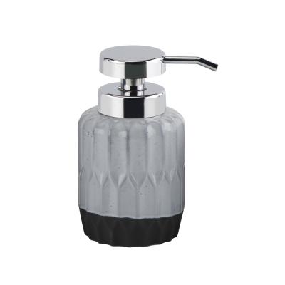 Cina Dispenser di sapone da bagno ceramico rotondo bianco con glassa reattiva in vendita