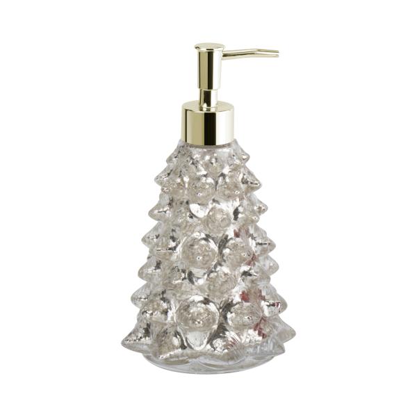 Quality Christmas Tree Shape Bath Soap Dispenser Glass Hand Soap Dispenser For Bathroom for sale
