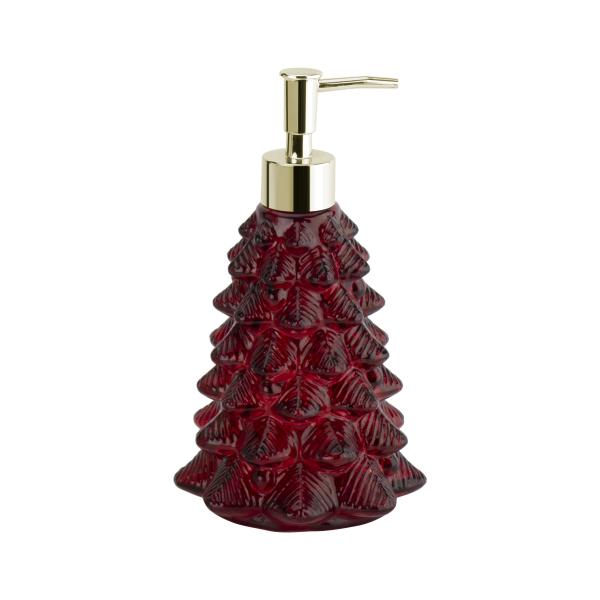 Quality Christmas Tree Shape Bath Soap Dispenser Glass Hand Soap Dispenser For Bathroom for sale