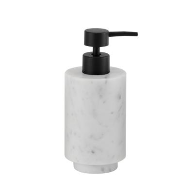 Cina Round Kalala White Marble Accessori da bagno Set Dispenser di Sapone di Marmo Set Con Basato in vendita