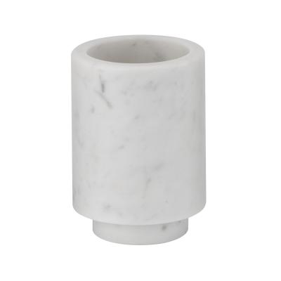 Cina Round Kalala White Marble Accessori da bagno Set Dispenser di Sapone di Marmo Set Con Basato in vendita