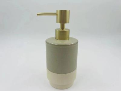 Cina Accessori di bancone di bagno in ceramica Set di forma rotonda Dispensatore di sapone a due colori Dispensatore di sapone a due colori Prodotti domestici in vendita