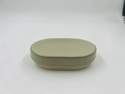 Cina Accessori di bancone di bagno in ceramica Set di forma rotonda Dispensatore di sapone a due colori Dispensatore di sapone a due colori Prodotti domestici in vendita