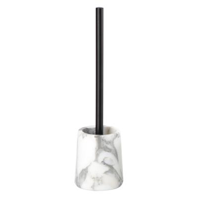 Cina Natura Bagno in marmo set rotondo grande fiore bianco con parte nera dispenser di sapone per mani in marmo in vendita