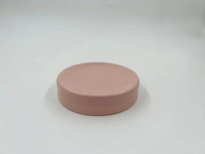 Cina Accessori di bagno in ceramica Set di forma rotonda Rosa Color Sapone vassoio per bagno in vendita