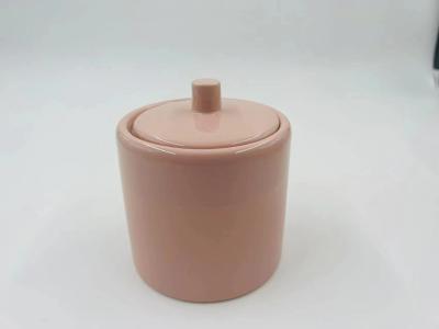 Cina Accessori di bagno in ceramica Set di forma rotonda Rosa Color Sapone vassoio per bagno in vendita