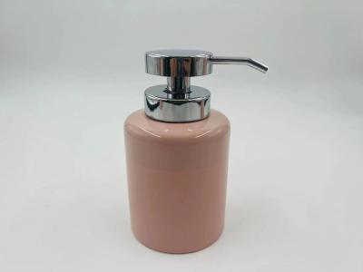 Cina Accessori di bagno in ceramica Set di forma rotonda Rosa Color Sapone vassoio per bagno in vendita