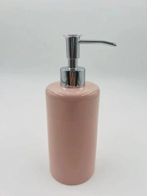 Cina Accessori di bagno in ceramica Set di forma rotonda Rosa Color Sapone vassoio per bagno in vendita