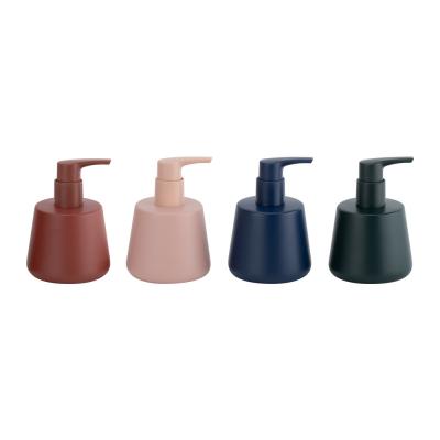 Cina Accessoiri da bancone da bagno a poliresina Taper rotondo rosso Spazzola igienica spazzolino per mani Dispensatore di sapone porta-sapponi in vendita