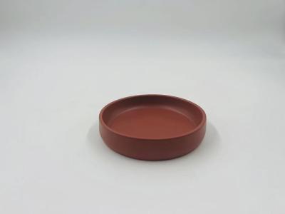 Cina Accessoiri da bancone da bagno a poliresina Taper rotondo rosso Spazzola igienica spazzolino per mani Dispensatore di sapone porta-sapponi in vendita