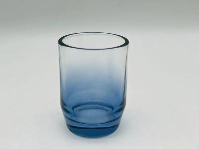 Cina Accessori da bagno in vetro blu Forma rotonda con effetto bolla Dispensatore di lavaggio a mano Sapone per bagno in vendita