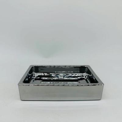 China Accesorios de baño de vidrio negro de forma cuadrada y rectangular accesorios de baño de lujo cepillos de baño dispensador de jabón para manos en venta