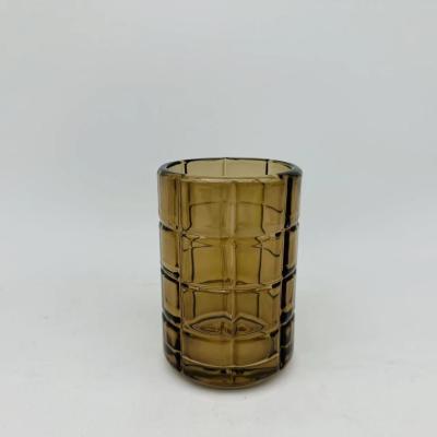 Cina Accessori di bagno in vetro di forma rotonda con scatola quadrata, distributore di lavaggio a mano, accessori da bancone per bagno, spazzolino da bagno in vendita