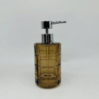 Cina Accessori di bagno in vetro di forma rotonda con scatola quadrata, distributore di lavaggio a mano, accessori da bancone per bagno, spazzolino da bagno in vendita