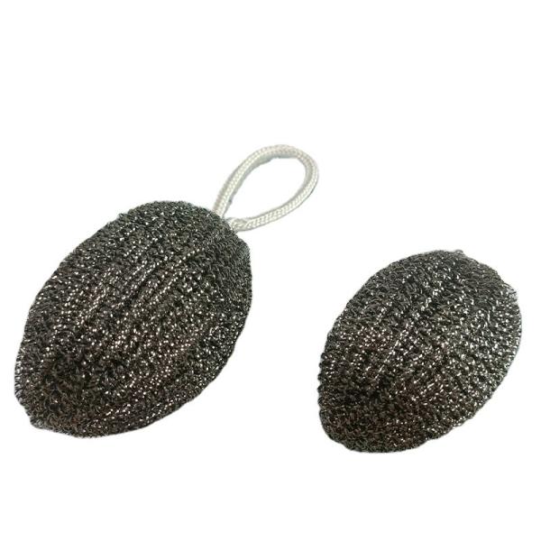 Quality Home Products Hangable Stainless Steel Scrub Scourer Kitchen Washing Pan Hangable Stainless Steel Scrubber Cleaning Ball for sale