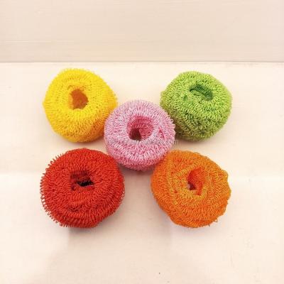 China Colorful Kitchen Cleaning Ball with Fiber Scourer Eco-friendly for sale
