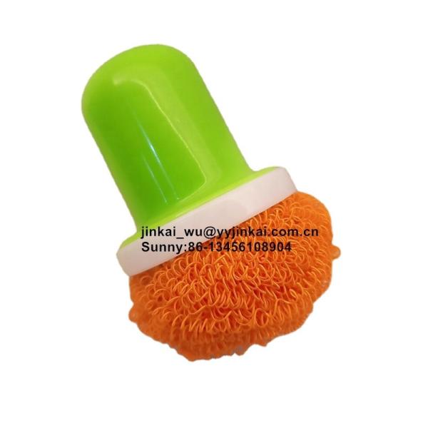 Quality Nano Fiber Dish Scrubber Non-Scratch Scouring Pads for Non-Stick Cookware Ring Scourer, Assorted Colors 1pcs with 1handle for sale