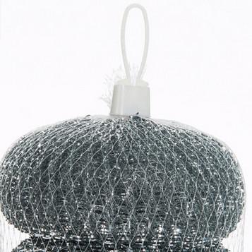 China Zinc Coated Scourer with Galvanized Wire /pot Scrubber with Net Bag  Packing for sale