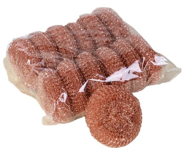 Quality Spiral Pure Copper  Scourer Kitchen Cleaning Ball 18g/pc for sale