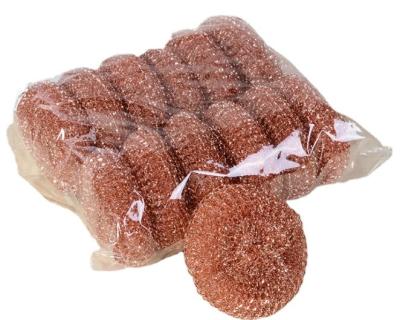 China Pure Copper Wire Spiral  Scourer Kitchen Cleaning Ball 20g/pc for sale