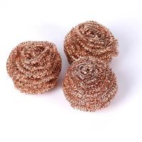 Quality 100% Pure Copper Spiral Scourer Scrubber for Cleaning Pad Sponge in Pure Copper for sale