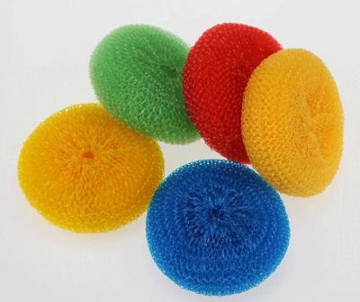 China Plastic Pot Scrubber /cleaning Ball Mesh Scourer for sale