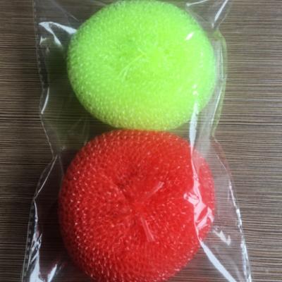 China 7g*2pcs Household Cleaning Plastic Scourer  /clean Ball with PP for sale