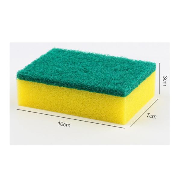 Quality Factory Outlet Double Side Rectangle Sponge Kitchen Cleaning Scouring Pad for sale