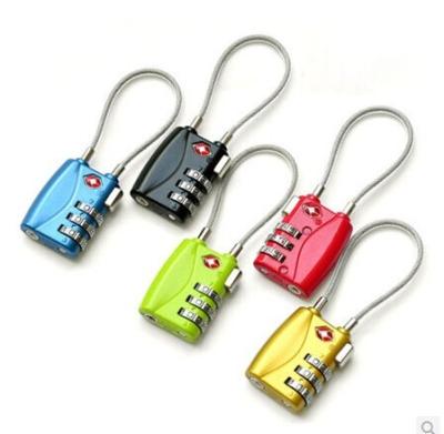 China cable TSA 3-digit padlock for sale