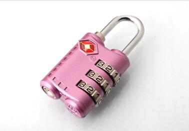 China TSA 3-digit travel bag zinc alloy lock for sale