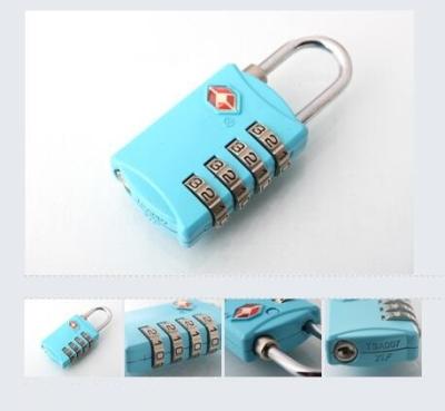 China Zinc Alloy TSA 4-digital  travel lock& blue Tsa Luggage Lock& 67.8g Tsa Bag Number Lock for sale