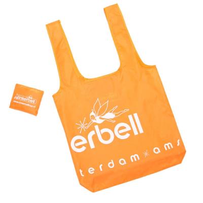 China Polyester 12x10cm 210D Waterproof Foldable Shopping Bag for sale