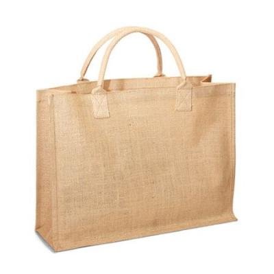 China Saco de compras reusável da juta 390gsm de serapilheira 40x14x34cm à venda