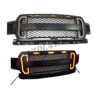 Cina Sostituzione di stile di Front Grill Mesh Grille Raptor per Ford F150 2018 2019 2020 con Drl & le luci di segnalazione di giro e 3 ambrati in vendita