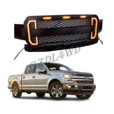Cina Sostituzione di stile di Front Grill Mesh Grille Raptor per Ford F150 2018 2019 2020 con Drl & le luci di segnalazione di giro e 3 ambrati in vendita