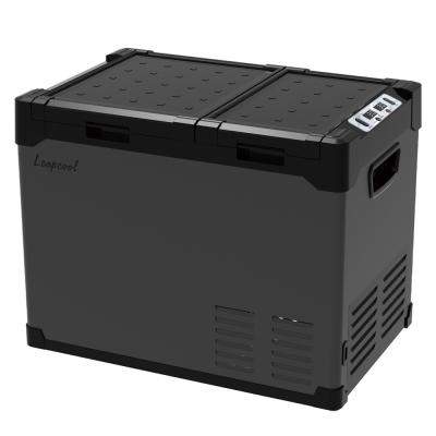 China Double Zone Portable Car Fridge Low Noise Compressor Mini Fridge Freezer for Car or Home for sale