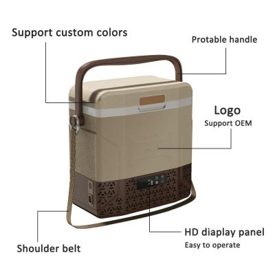 China 12V DC Camping Car Fridge with Shoulder Belt and Handle Temperature Range -20 10 C for sale