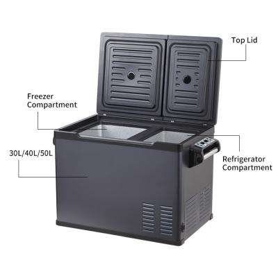 Cina Frigorifero portatile per camion senza CFC 50L Grande capacità DC 12V 24V Freezer per auto in vendita