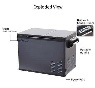 Cina Frigorifero portatile per camion senza CFC 50L Grande capacità DC 12V 24V Freezer per auto in vendita
