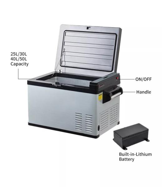 Quality Solar Powered Outdoor Fridge Freezer with Lithium Battery and Optional Solar for sale
