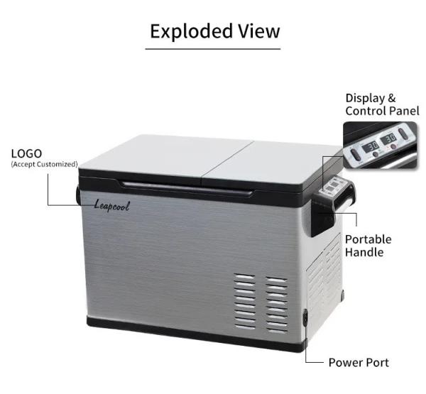 Quality 35L Car Fridge Portable Dual Zone Refrigerator for Camping and Outdoor for sale