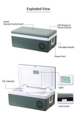 Cina Temperatura regolabile 12V 24V auto portatile piccolo frigorifero 25L mini frigorifero di viaggio in vendita